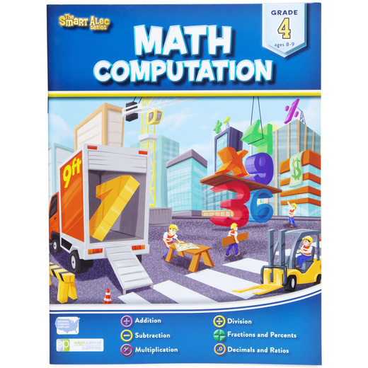 the smart alec series math computation workbook - grade 4 | Five Below ...