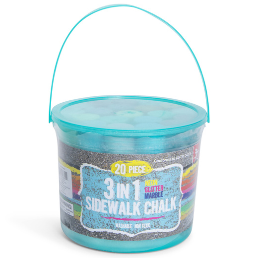fun pack chalk 20-piece bucket | Five Below | let go & have fun