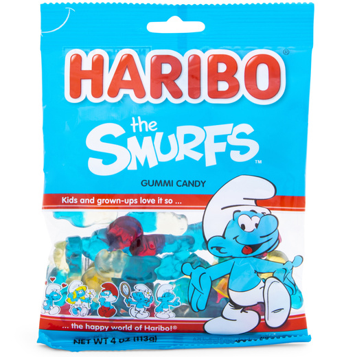 haribo® the smurfs™ gummi candy 4oz | let go & have fun
