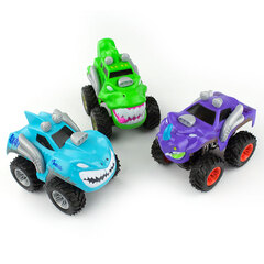 monzoo monster machines friction-powered toy trucks | let go & have fun