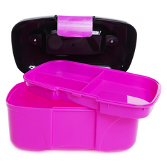 storage box organizer 9.3in - pink & black | let go & have fun