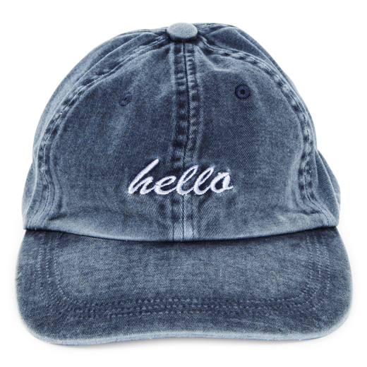 Juniors 'Hello' Washed Denim Baseball Cap | Five Below | let go & have fun