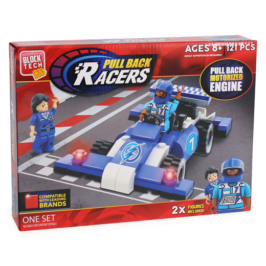 block tech® pull-back racers 121-piece set | FIve Below | let go & have fun