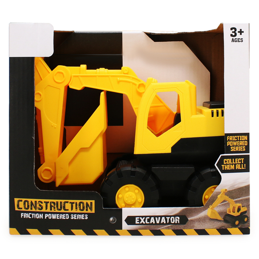 excavator friction-powered construction toy | let go & have fun