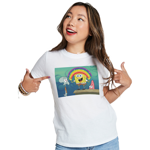 Spongebob Squarepants™ Rainbow Graphic Tee | Five Below | let go & have fun