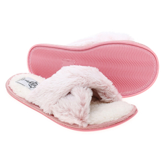 pink high pile faux fur slippers | Five Below | let go & have fun