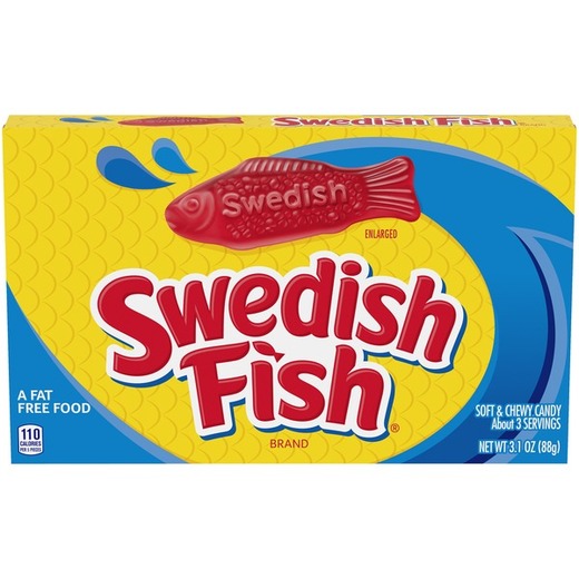 red swedish fish® candy box 3.5oz | let go & have fun