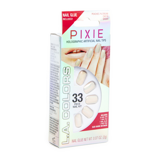 l.a. colors® pixie holographic art nail tips 33-piece nail kit | Five ...