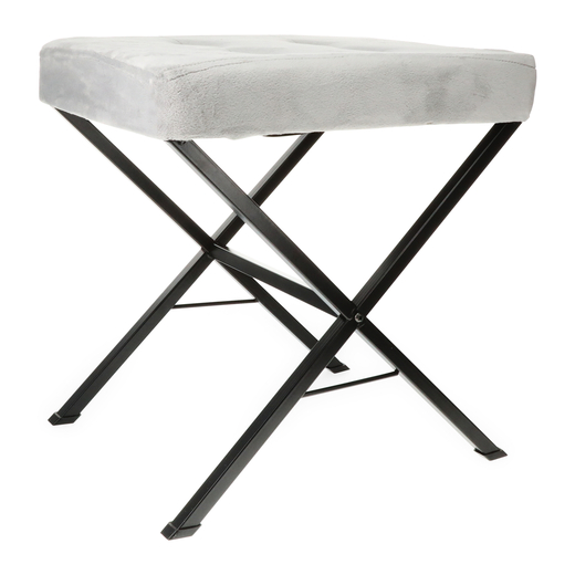 tufted x-frame stool 15.5in | Five Below | let go & have fun
