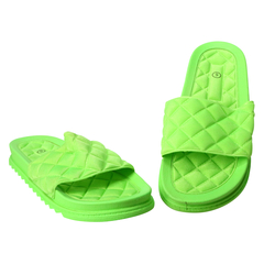 ladies green quilted slide sandals | Five Below | let go & have fun