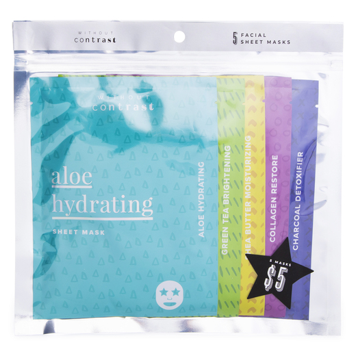 5-pack facial sheet masks variety | Five Below | let go & have fun