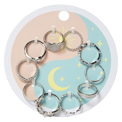 aged silver rings 10-piece jewelry set | Five Below | let go & have fun