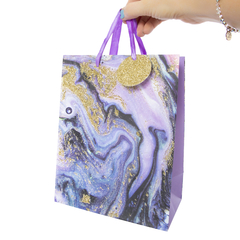 marble medium size gift bag 9in x 7in | Five Below | let go & have fun