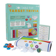 3-in-1 target trivia board game | Five Below | let go & have fun