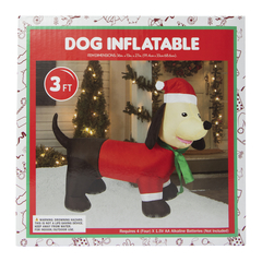 3ft inflatable santa dog christmas decoration | Five Below | let go ...