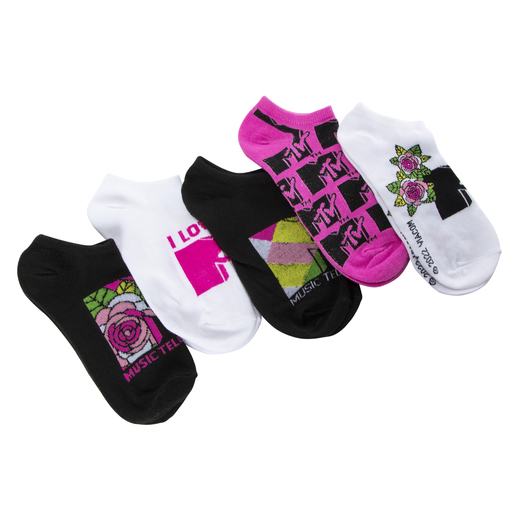 ladies mtv™ ankle socks 5-pack | Five Below | let go & have fun