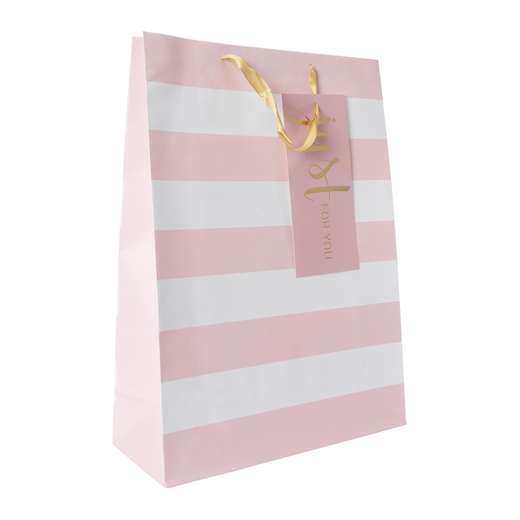 jumbo striped party gift bag with large tag 17.75in x 12.75in | Five ...