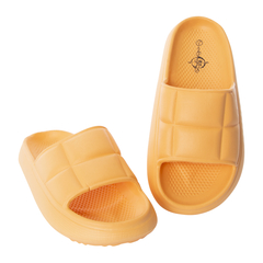 ladies orange quilted puff slide sandals | Five Below | let go & have fun