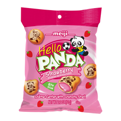 meiji® hello panda® chocolate creme filled cookies strawberry bag 2.2oz ...