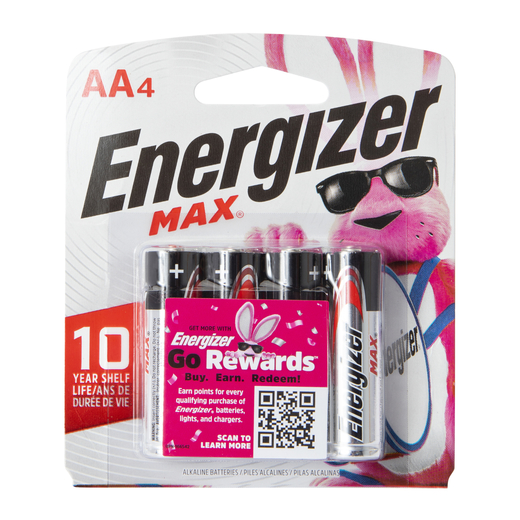 energizer max® AA batteries 4-pack | let go & have fun