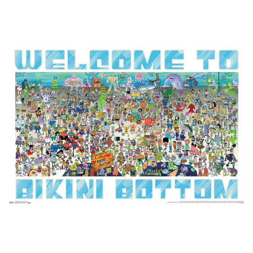 spongebob squarepants™ bikini bottom poster 34in x 22.375 | Five Below ...
