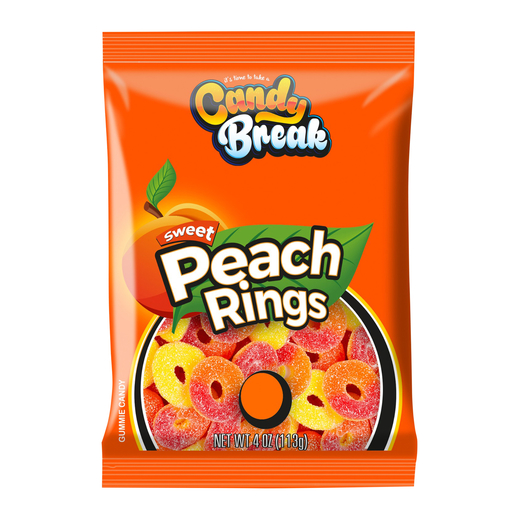 candy break sweet peach rings 4oz | Five Below | let go & have fun