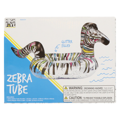 high five® glitter zebra tube pool float 53in x 25in | Five Below | let ...