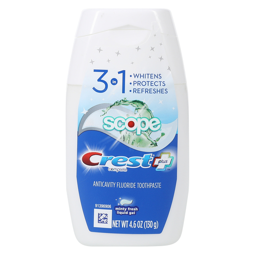 crest® complete plus scope 3-in-1 whitening liquid gel toothpaste 4.6oz ...