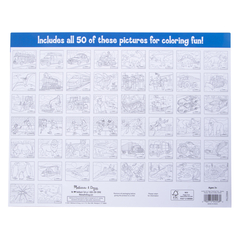 jumbo multi-theme coloring pad with 50 pictures 11in x 14in | Five ...