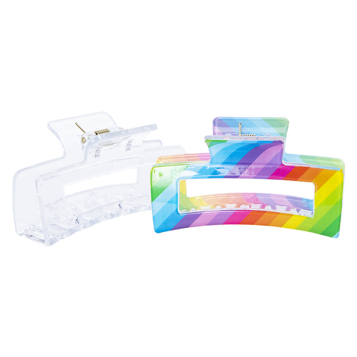 rainbow claw hair clips 2-pack | Five Below | let go & have fun