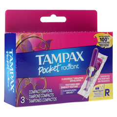tampax® pocket radiant compact regular tampons 3-count | Five Below ...