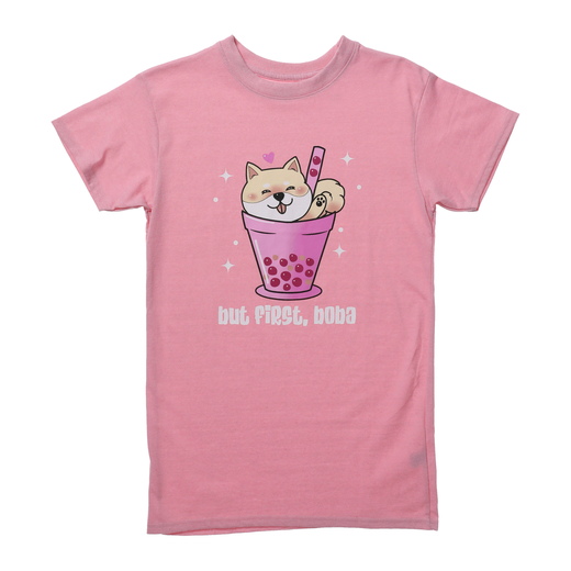 'but first, boba' shiba inu graphic tee | Five Below | let go & have fun