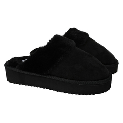 ladies black faux suede scuff slippers | Five Below | let go & have fun