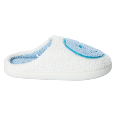 ladies blue smiley face slippers | Five Below | let go & have fun