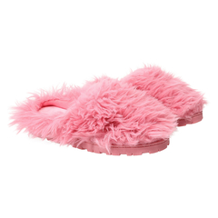 ladies pink faux fur fuzzy slippers | Five Below | let go & have fun
