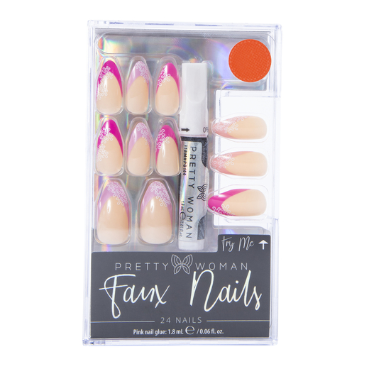 pretty woman faux nails 24-piece set with nail glue | Five Below | let ...