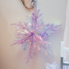 20in hanging iridescent snowflakes 2-count | Five Below | let go & have fun