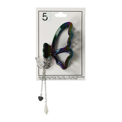 Butterfly Charm Chain Claw Clip | Five Below | let go & have fun