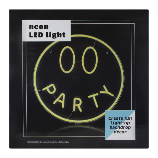 Neon LED Smile ‘Party’ Wall Light 18in | Five Below | let go & have fun