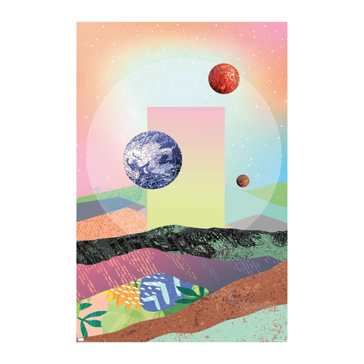 abstract outer space poster 34in x 22.4in | Five Below | let go & have fun