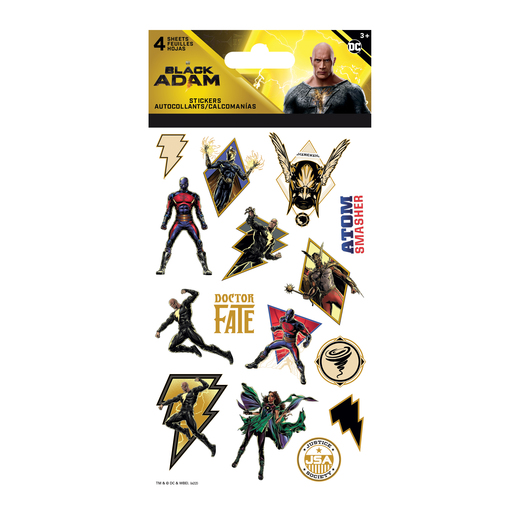 Black Adam Stickers 4 Sheets | Five Below | let go & have fun