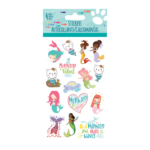 Mermaid Stickers 4 Sheets | Five Below | let go & have fun