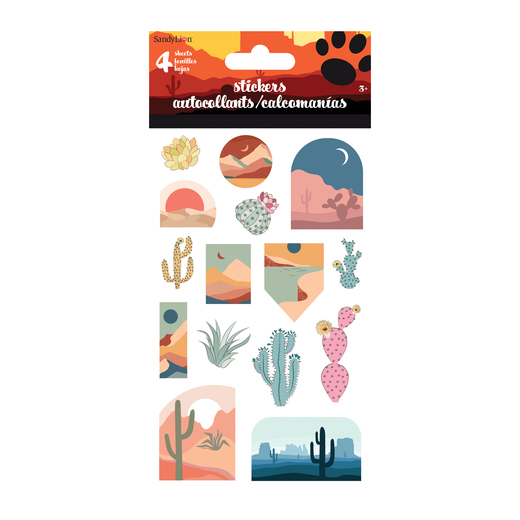 Desert Stickers 4 Sheets | Five Below | let go & have fun