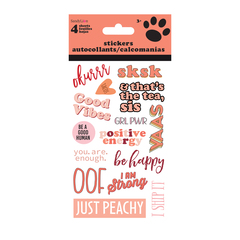 Inspirational Stickers 4 Sheets | Five Below | let go & have fun