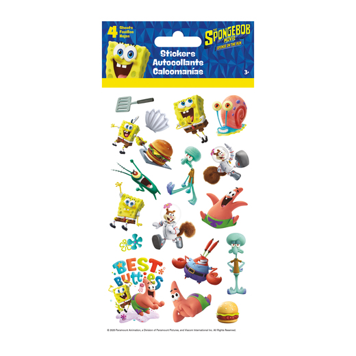Spongebob Squarepants™ Stickers 4 Sheets Five Below Let Go And Have Fun