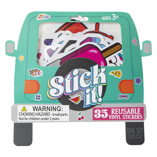 Van Reusable Vinyl Stickers 35-Count | Five Below | let go & have fun